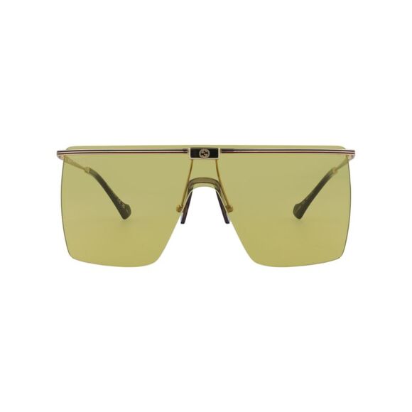 Gucci | Accessories | Gucci Shieldframe Metal Sunglasses Gold Mens ...